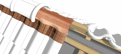 Ventilated Full Copper Ridge Roll | RoofNStop Ireland